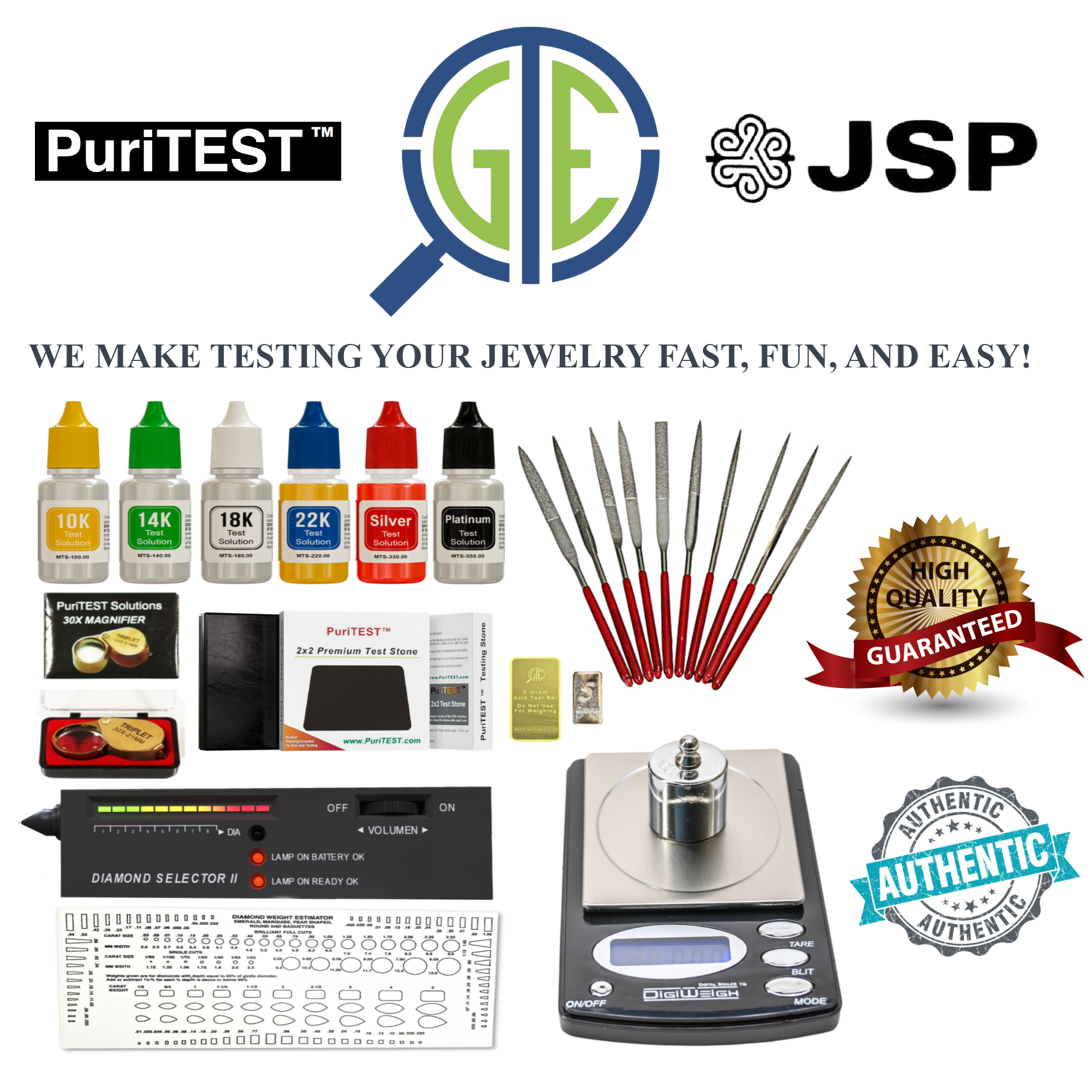 GOLD, SILVER, & PLATINUM TESTING KITS – GOLD TESTING EQUIPMENT