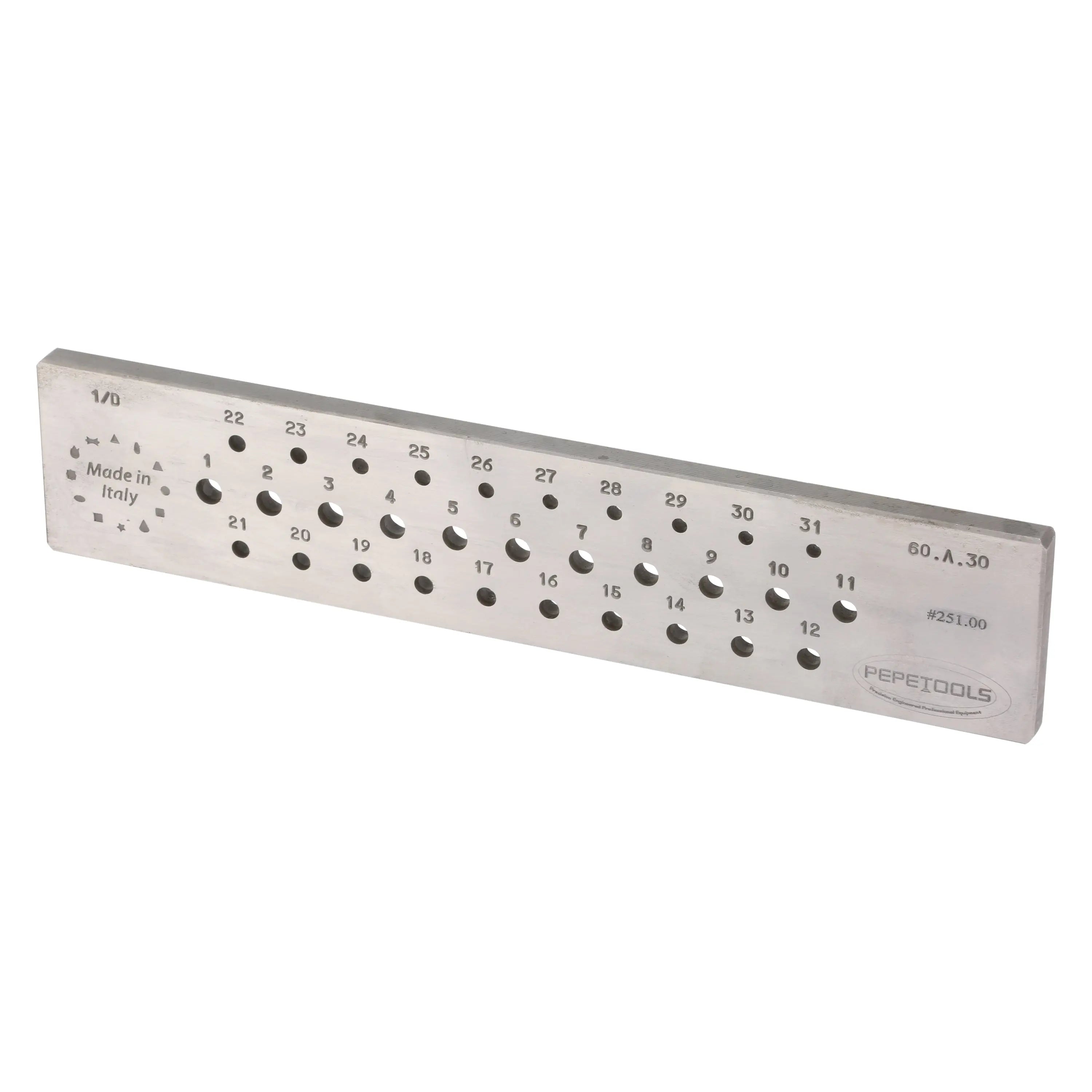 Round Wire Draw Plate, 6mm - 3mm, 31 Holes, Hardened Steel – GOLD ...