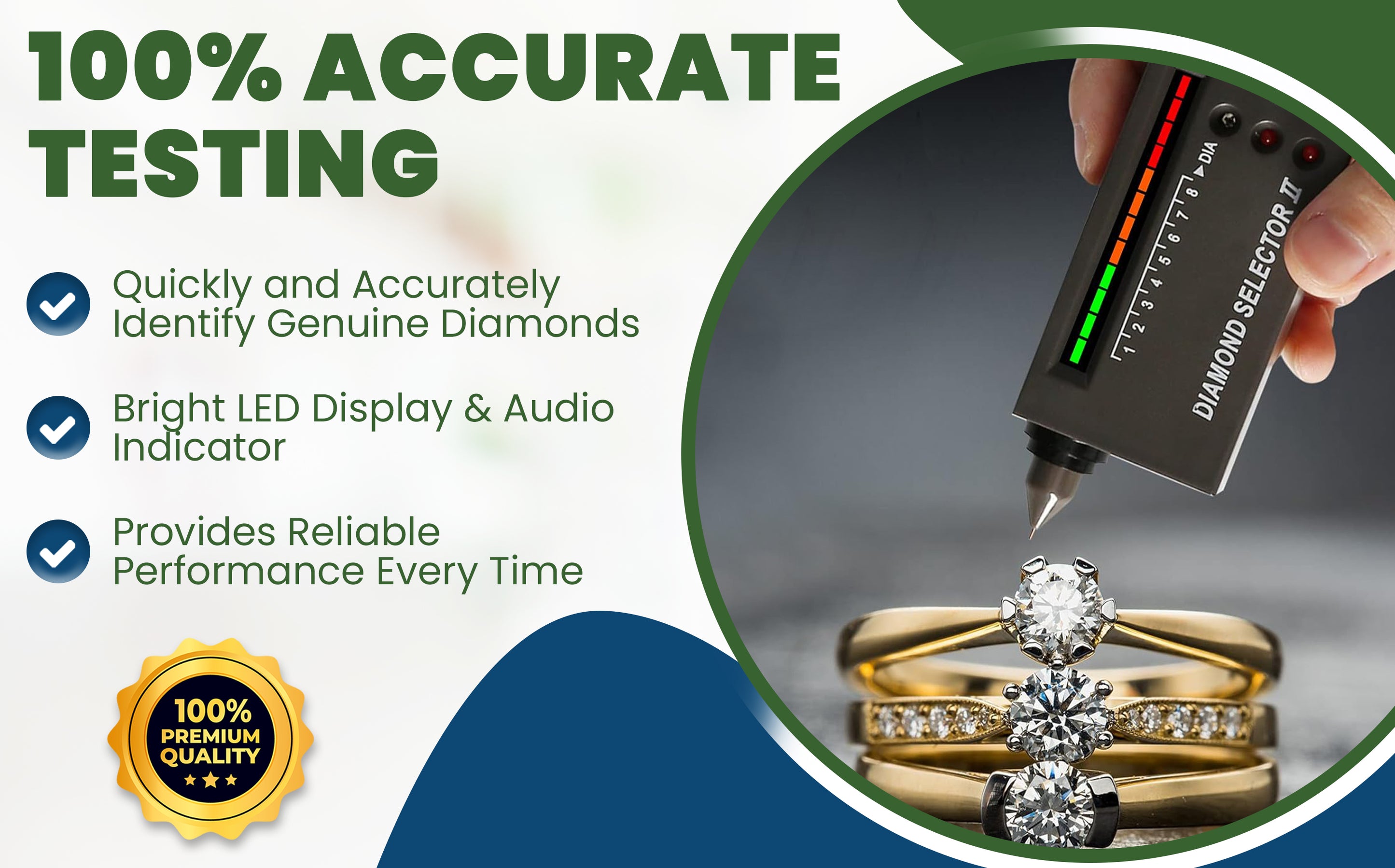 GTE Deluxe Diamond & Gemstone Analyzer Tester for Moissanites Stones L ...