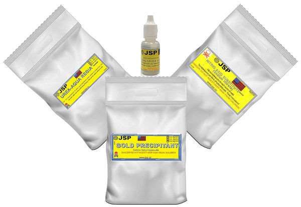 JSP Aqua regia Gold Refining Supply kit, 3X 1/2lb Bags +Stannous Chlor ...